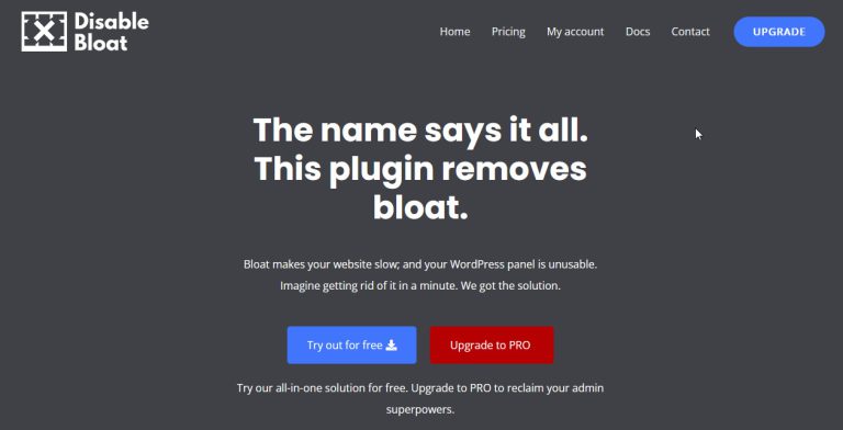 افزونه سرعت سایت Disable Bloat Pro - SEO84